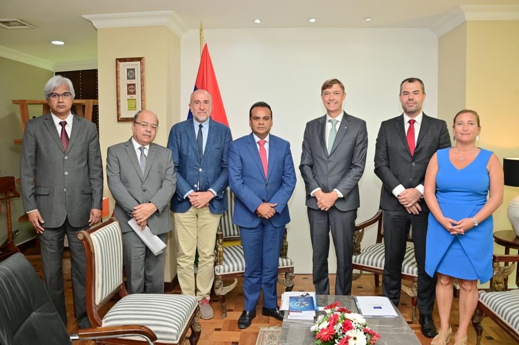 Hon Ramful meets EU Ambassador H.E Oskar Benedikt